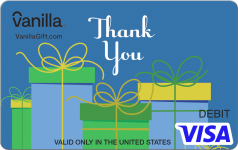 Blue Gifts Gift Card | Thank You Gift Card | Vanilla Visa