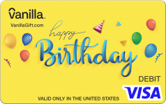 Party Hat Gift Card | Happy Birthday Gift Card | Vanilla Visa