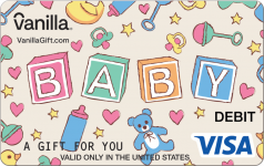 Baby Blocks Gift Card | Baby Shower Gift Cards | Vanilla Gift